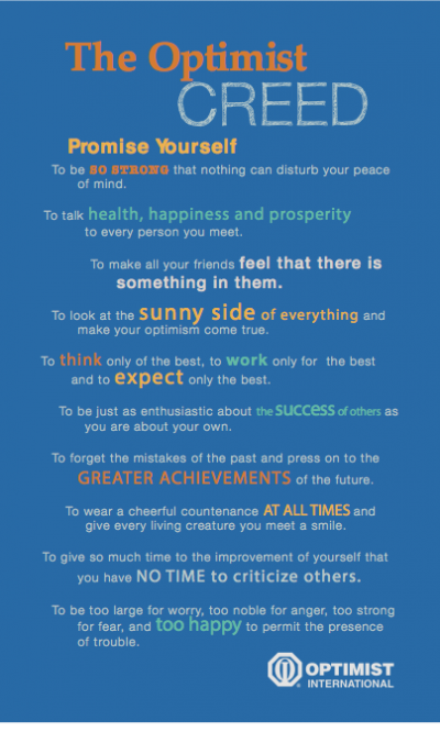 Optimist Creed – Alton Area Optimist Club