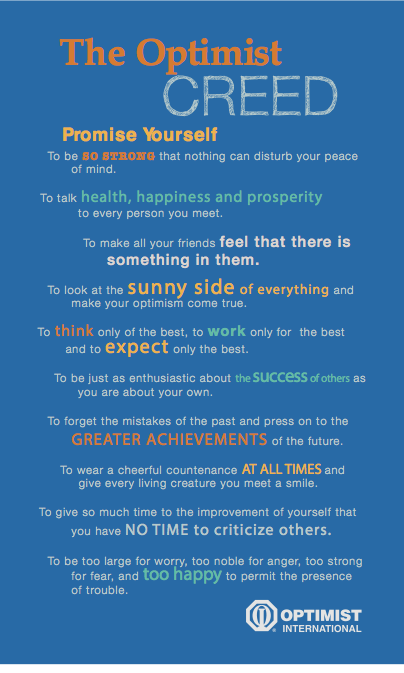 Optimist Creed – Alton Area Optimist Club